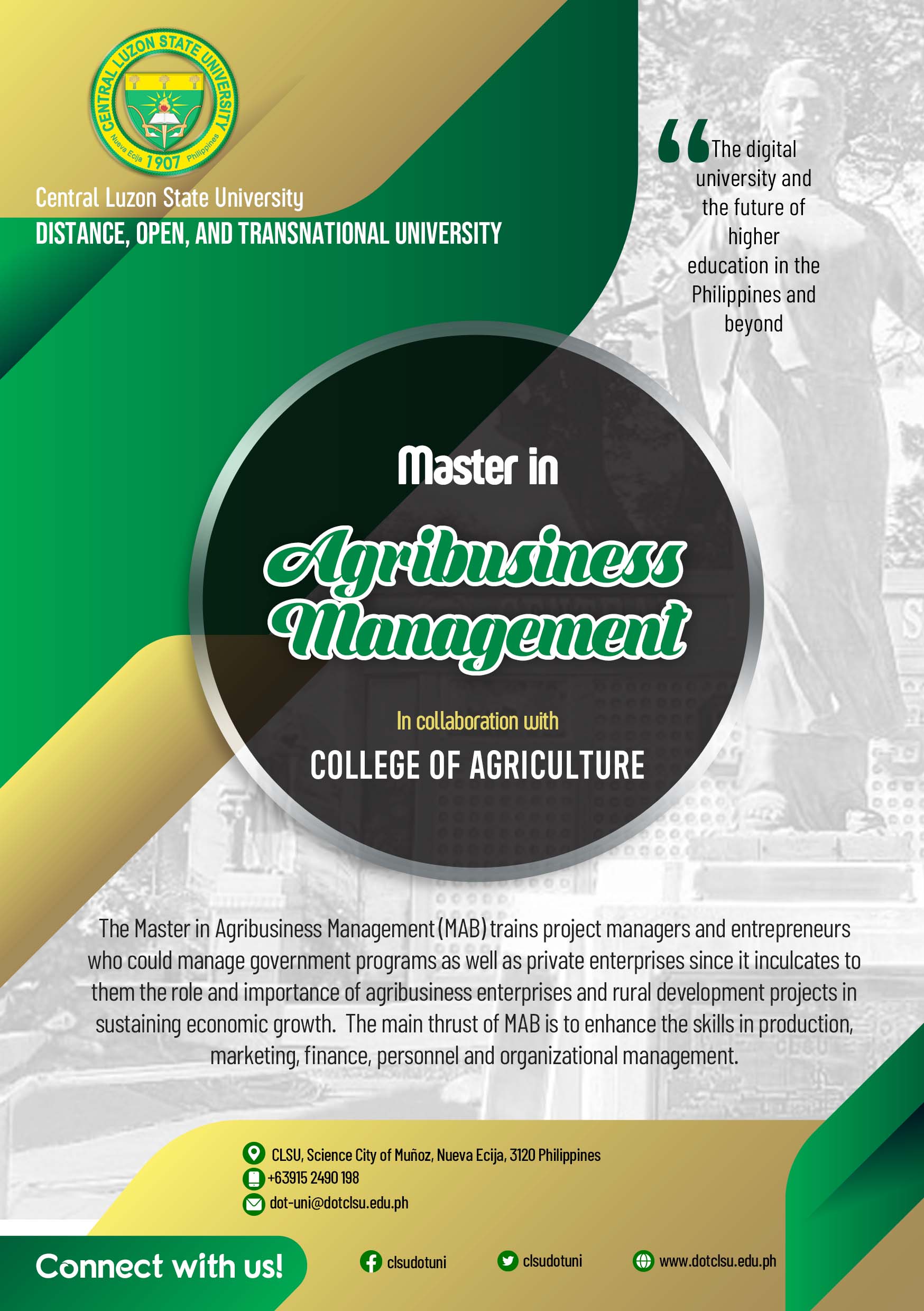 CLSU-Distance Open and Transnational University - Degree Program